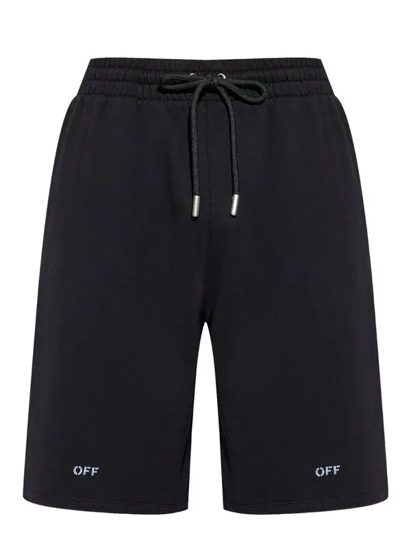 Off-White Stencil Arrow Skate Sweatshorts - Black
