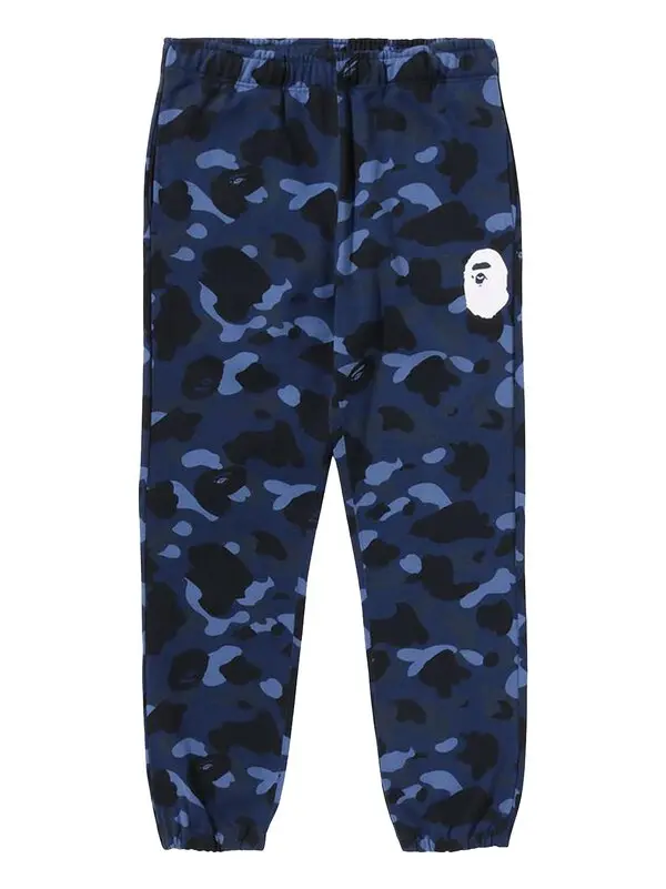 A BATHING APE Color Camo Track Pants - Blue