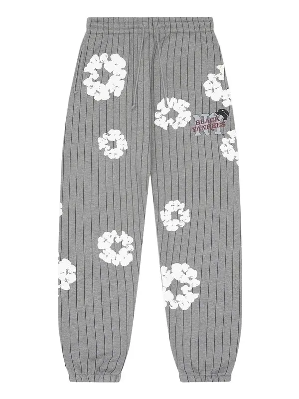 DENIM TEARS Pinstripe Wreath Sweatpants - Grey