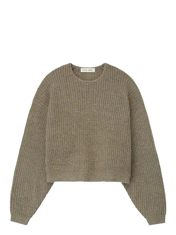 Fear Of God Heavy Waffle Crewneck 90's Sweater - Grey