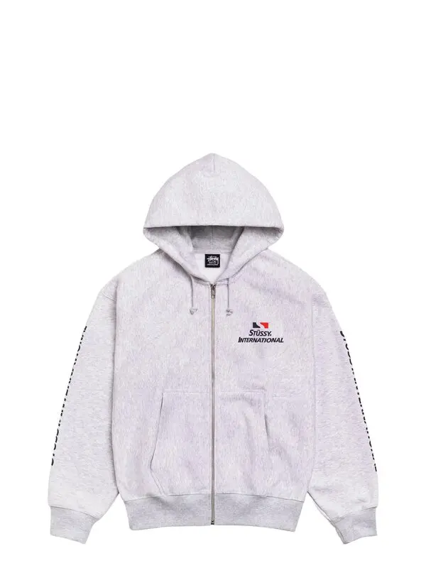 StÜssy International Zip Up Hoodie - Grey