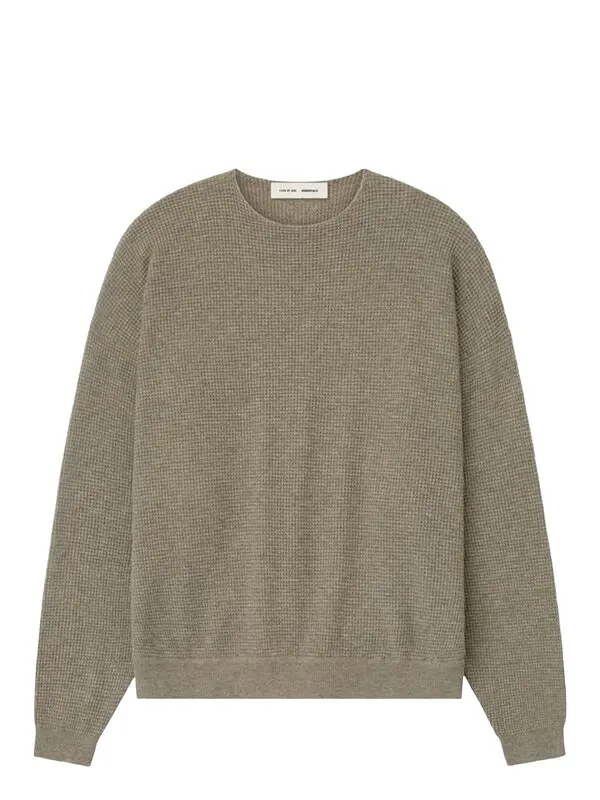 Fear Of God Waffle Crewneck Sweater - Grey
