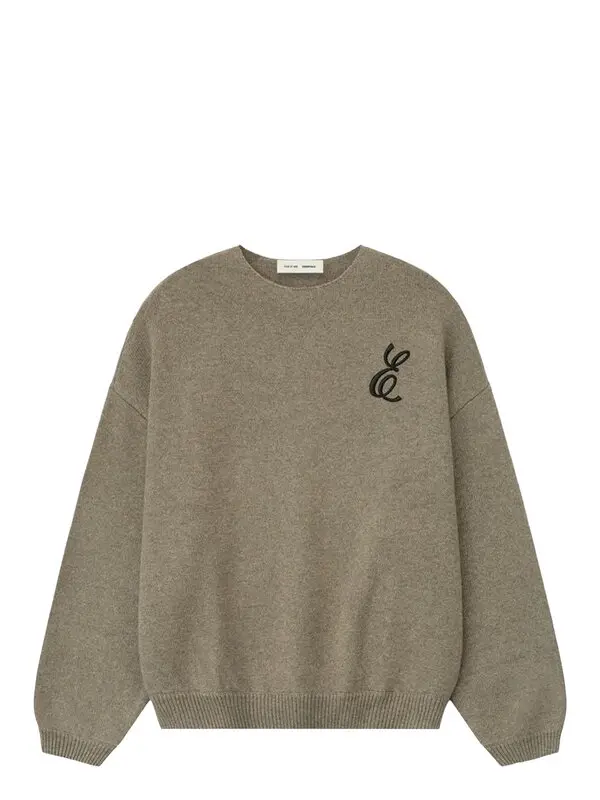 Fear Of God Waffle Crewneck Sweater - Grey