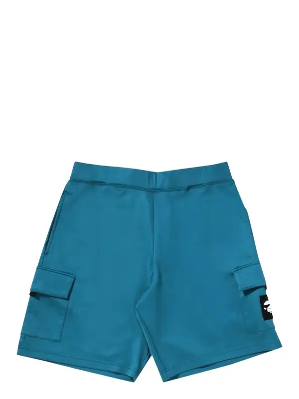 A BATHING APE Wide Fit Double Knit Shorts - Blue