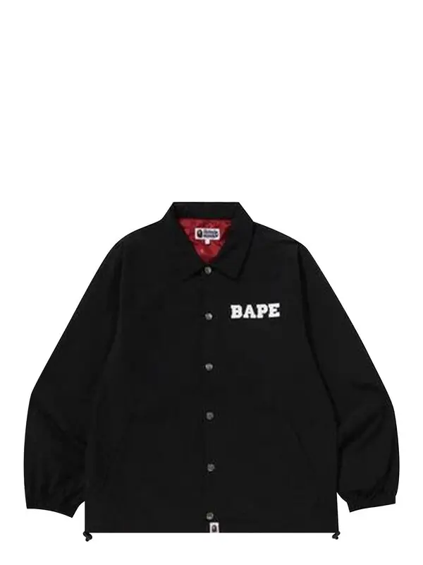 A BATHING APE College Coach Jacket - Black