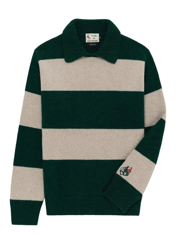 Aimé Leon Dore Striped Integral Collar Sweater - Multicolor