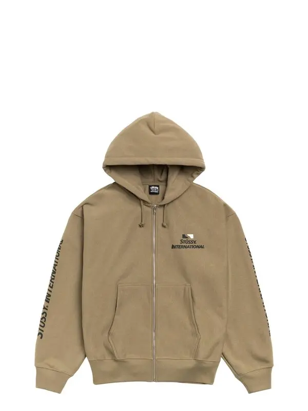 StÜssy International Zip Hoodie - Tan