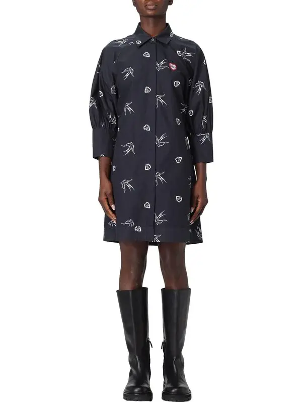 Pinko Printed Shirt Dress - Black
