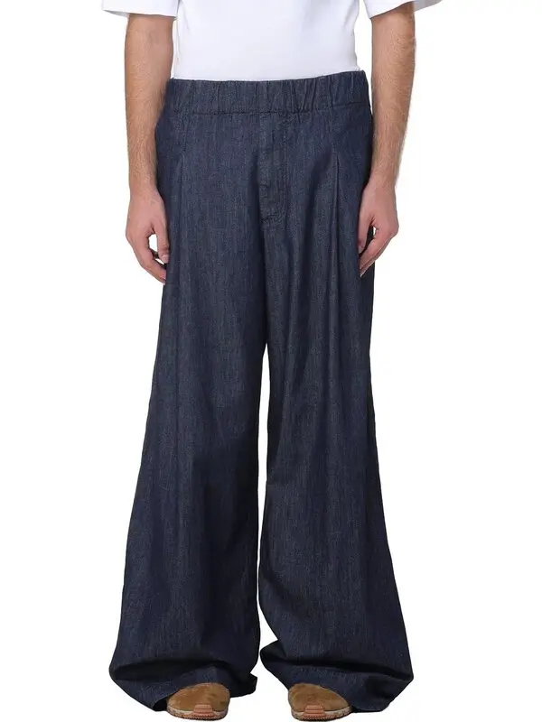 Dries Van Noten Wide Leg Trousers - Blue