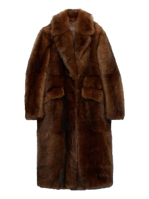 Prada Shearling Coat - Brown