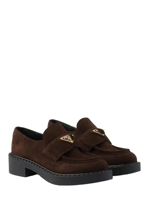 Prada Suede Loafers - Brown