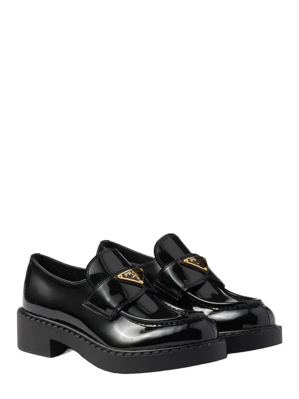 Prada Patent Leather Loafers - Black