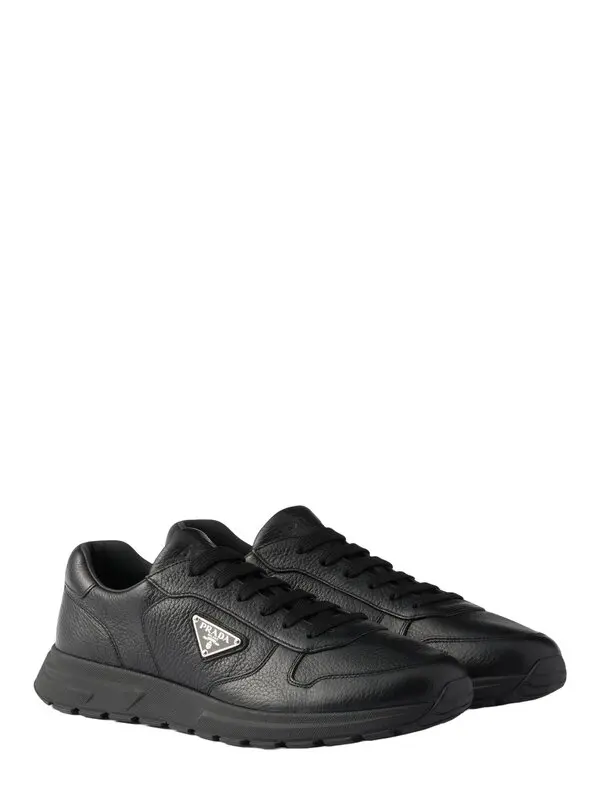 Prada Prax 2.0 Leather Sneakers - Black