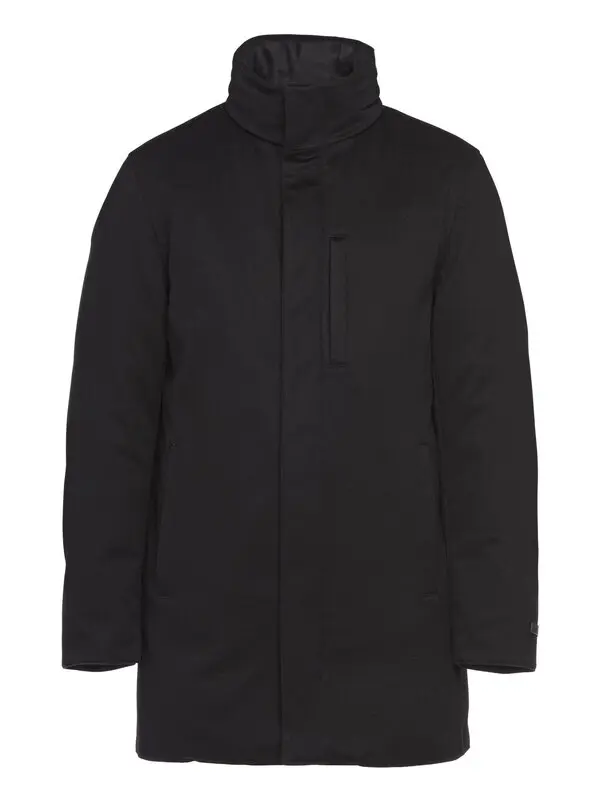Prada Long Cashmere Puffer Jacket - Black