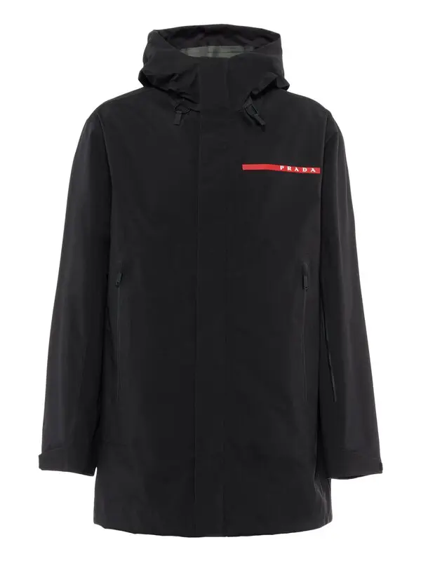 Prada Extreme-tex Hooded Raincoat - Black