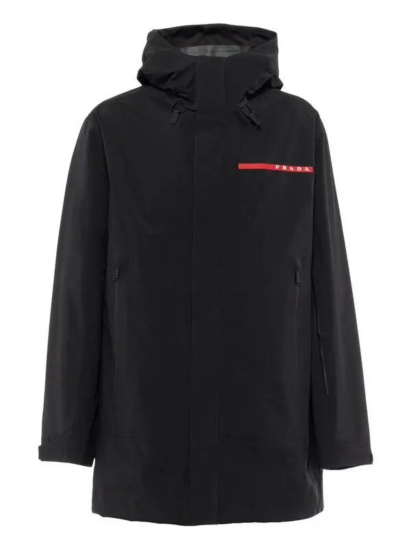 Prada Extreme-tex Hooded Raincoat - Black