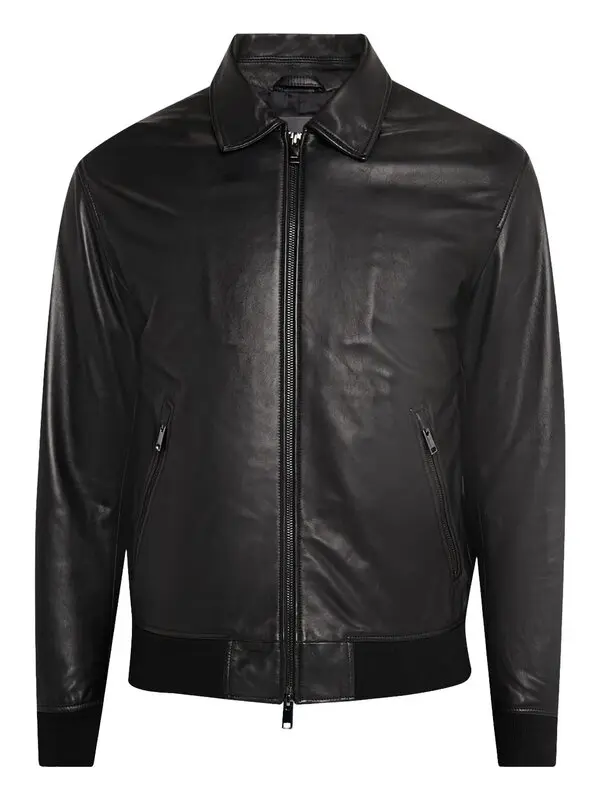 Theory Wyatt Leather Jacket - Black