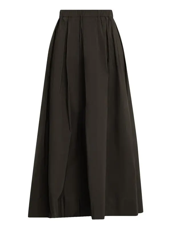 Max Mara A-line Pleated Long Skirt - Green