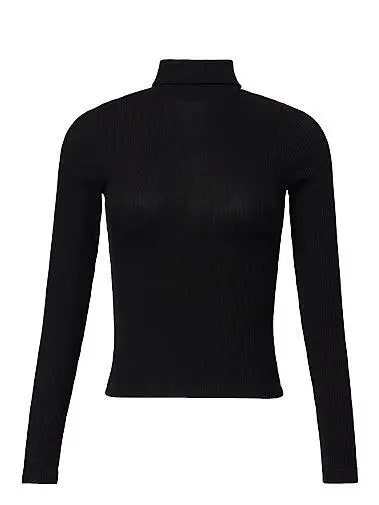 Citizens Of Humanity Caradene Rib-knit Turtleneck Top - Black