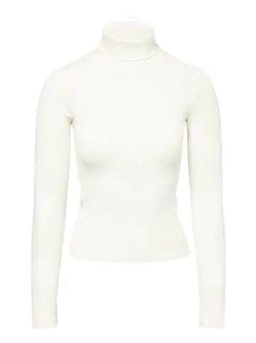 Citizens Of Humanity Caradene Rib-knit Turtleneck Top - Pashmina (off White)