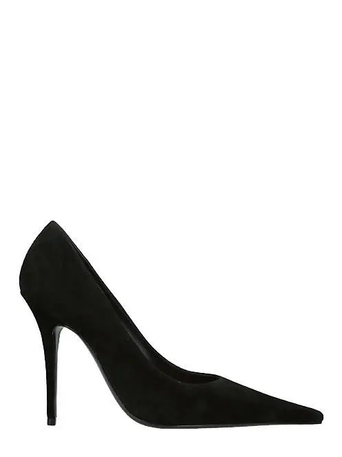 Amina Muaddi Barbara 105 Suede Pumps - Black