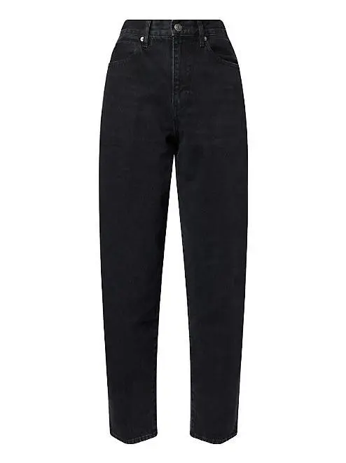 FRAME Relaxed High-rise Tapered Jeans - Astral