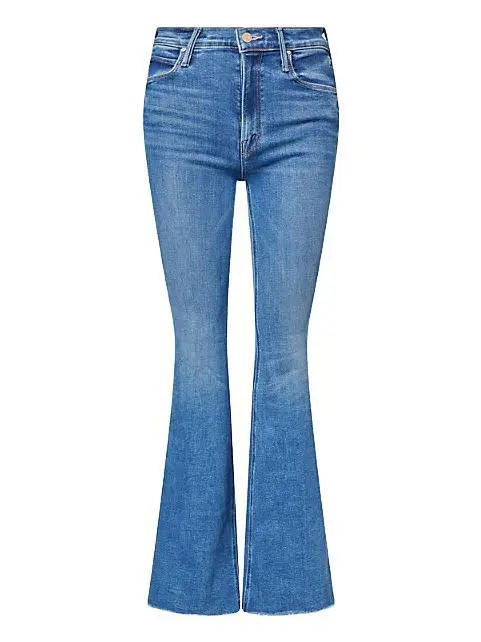 MOTHER The Doozy Sneak Fray Flared Jeans - Lets Split