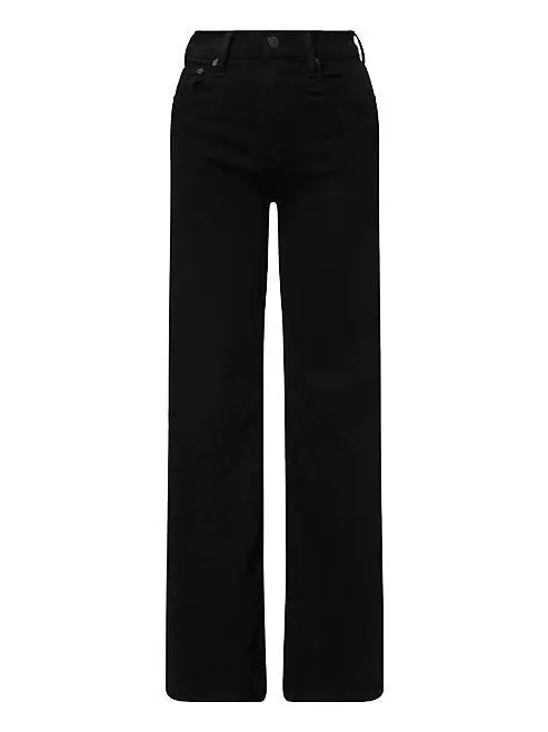 Citizens Of Humanity Lyra Wide-leg Cotton-blend Jeans - Plush Black (black)