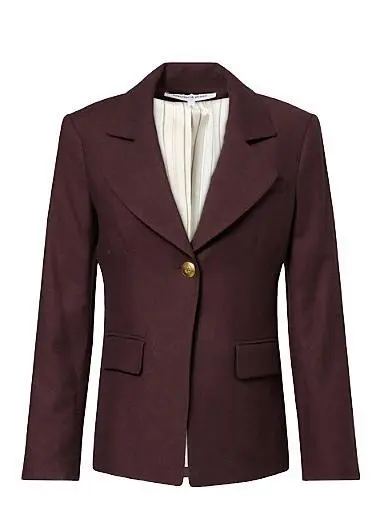 Veronica Beard Kessler Dickey Notch-lapels Blazer - Dark Currant Melange