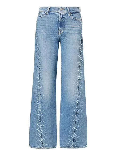 7 For All Mankind Lotta Wide-leg Stretch-denim Blend Jeans - Love Soul