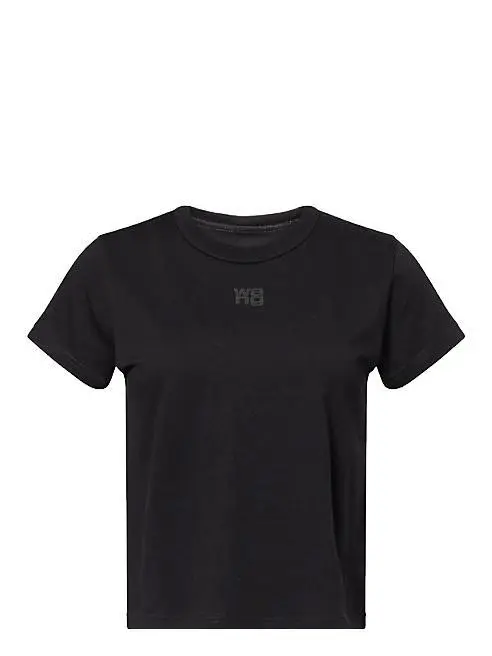 Alexander Wang Essential Short-sleeved Cotton T-shirt - Black