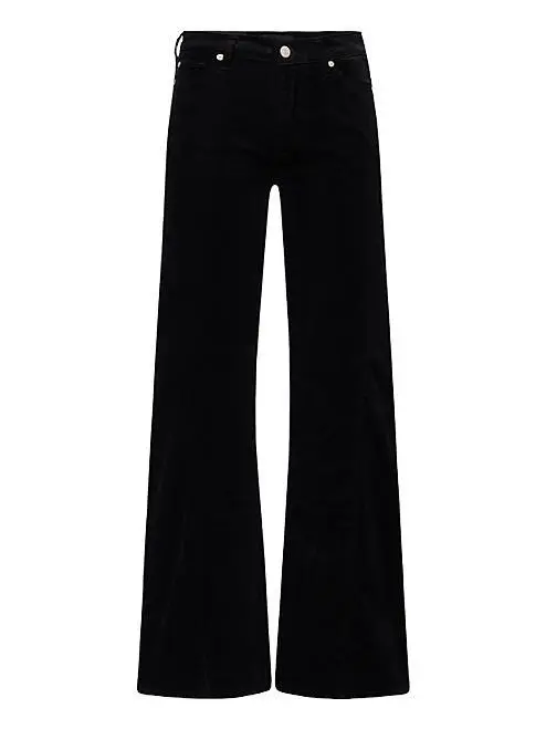 7 For All Mankind Corduroy Cotton And Modal-blend Jeans - Corduroy Black