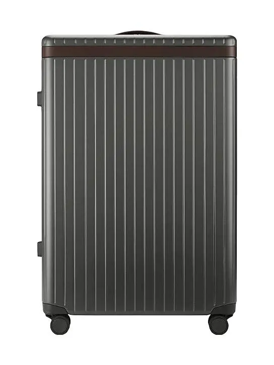 CARL FRIEDRIK The Large Check-in 4-wheel Suitcase 79cm - Grey/chocolate