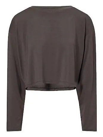 ADANOLA Long-sleeve Modal-jersey Top - Coffee Bean