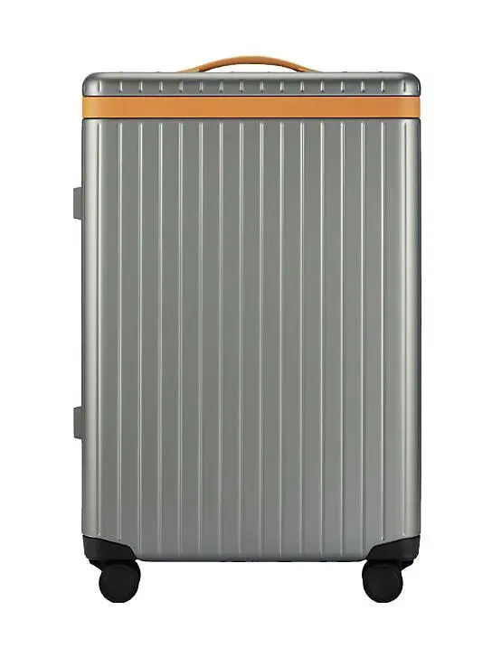 CARL FRIEDRIK The Check-in 4-wheel Suitcase 68cm - Silver/tan