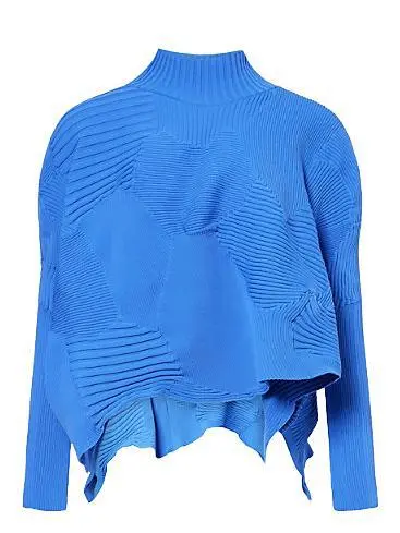 Issey Miyake Kone Kone Long-sleeves Knitted Top - Blue