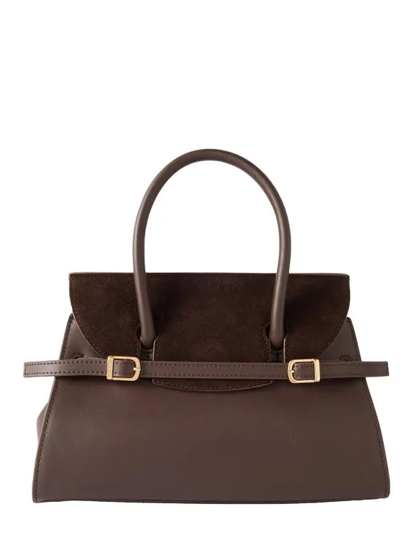 Simkhai River Small Suede-trimmed Leather Tote - Brown