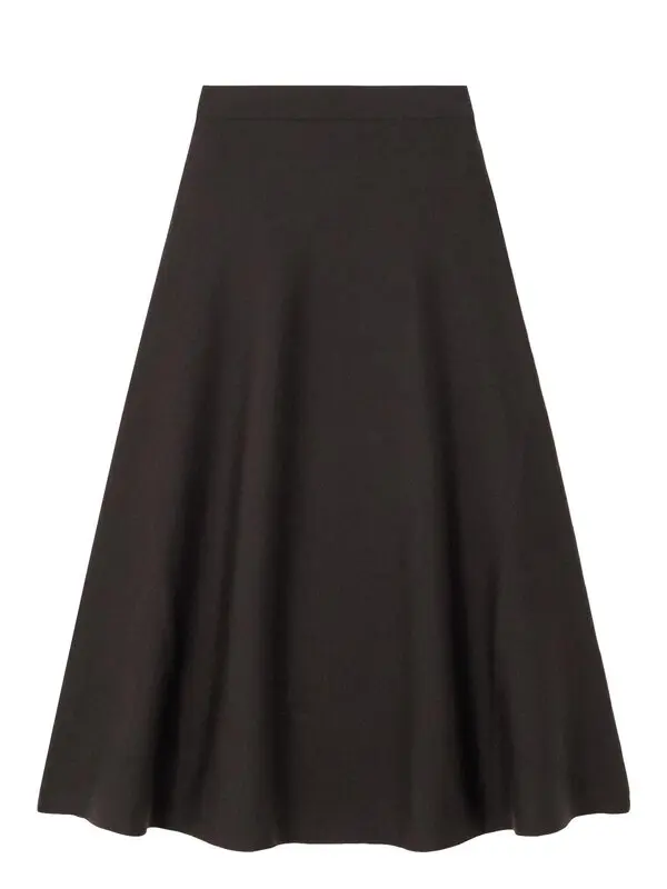 Gabriela Hearst Wool, Silk And Cashmere-blend Midi Skirt - Brown