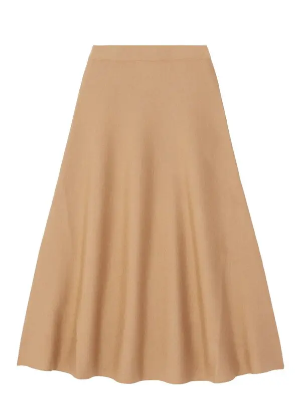 Gabriela Hearst Freddie Wool, Silk, And Cashmere-blend Midi Skirt - Brown