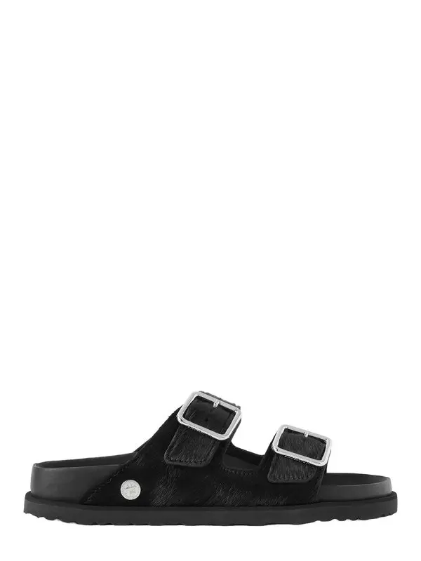 BIRKENSTOCK Arizona Calf Hair Sandals - Black