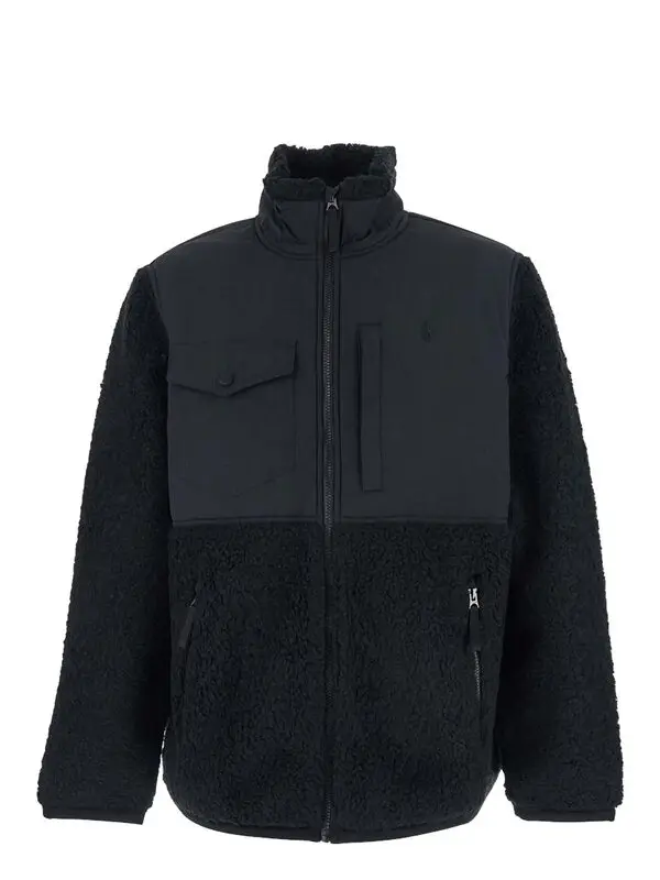Polo Ralph Lauren Tech Fabric And Eco-fur Jacket - Black