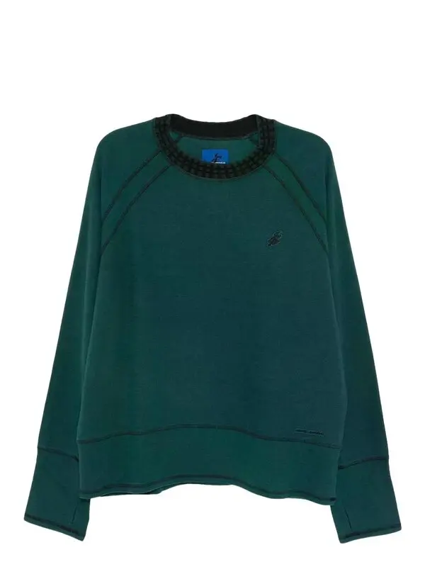 Asics Slogan-embroidered T-shirt - Green