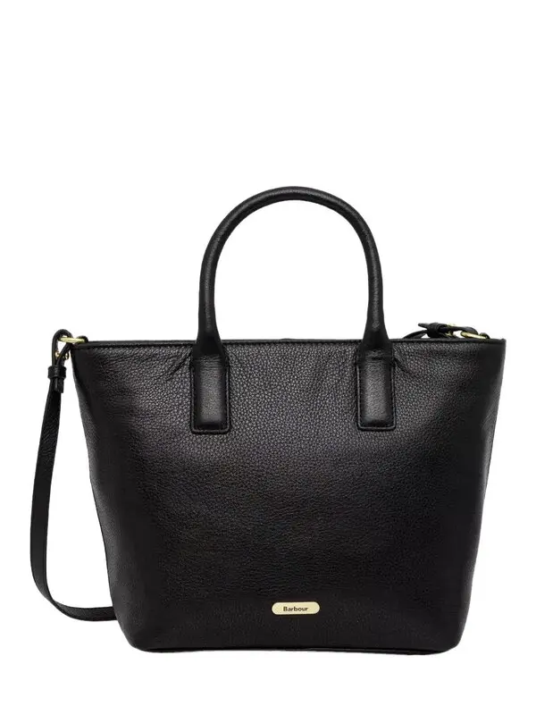 Barbour Leather Tote Bag - Black