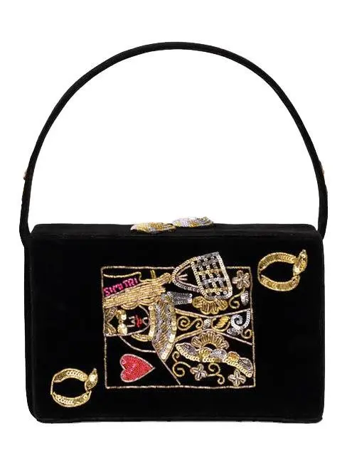 SIMITRI Poker Handheld Clutch - Black