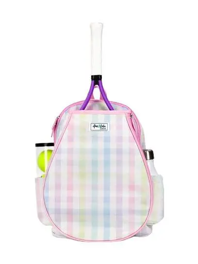 AME & LULU Little Love Tennis Backpack - Rainbow Gingham