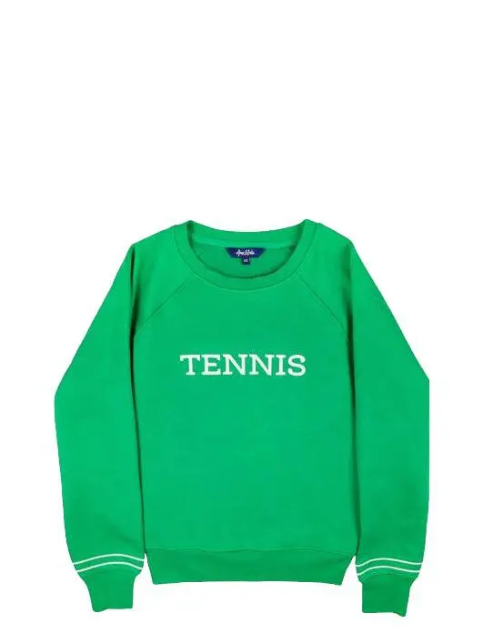AME & LULU Play All Sweatshirt - Green/white Tennis