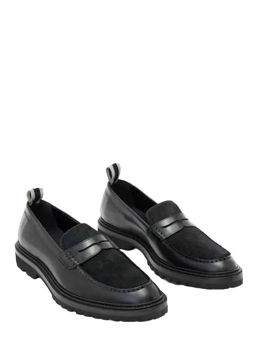 John Varvatos Leather Loafer - Black