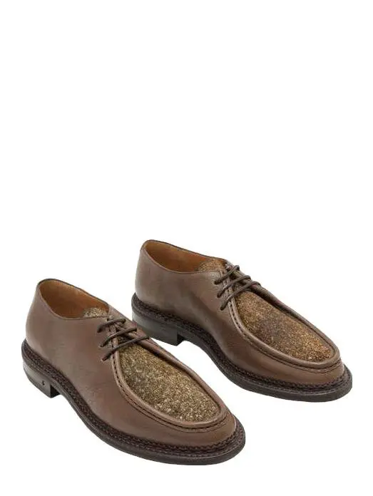 John Varvatos Rainer Algonquon Leather Derby - Teakwood