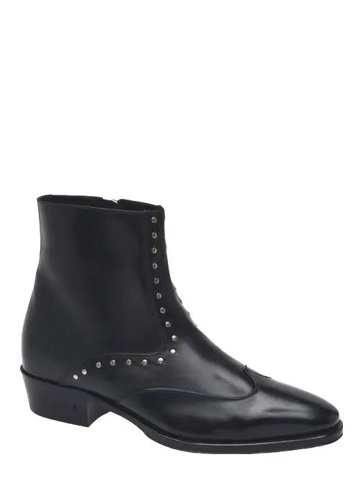 John Varvatos Ludlow Studded Wingtip Boots - Black