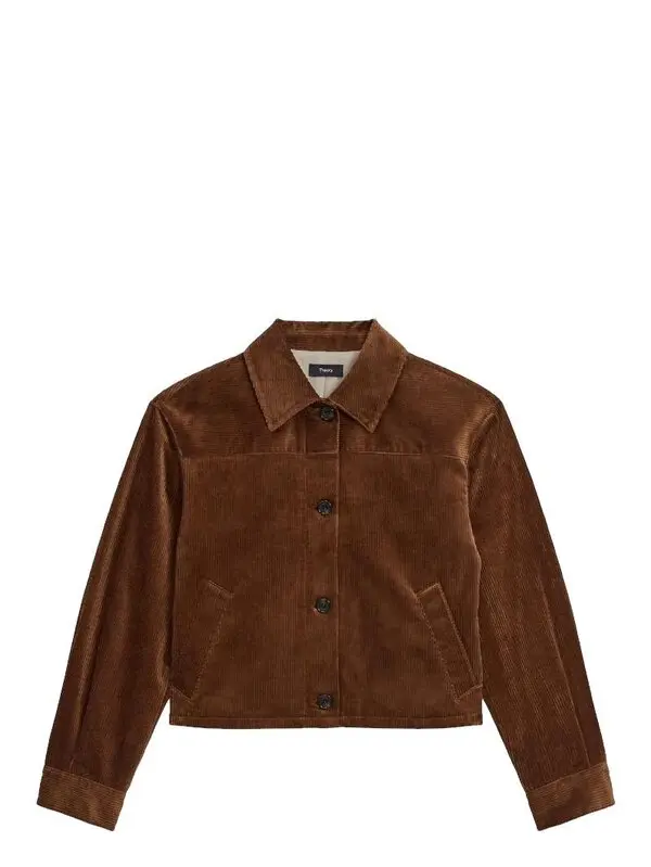 Theory Jones Corduroy Shirt Jacket - Caramel